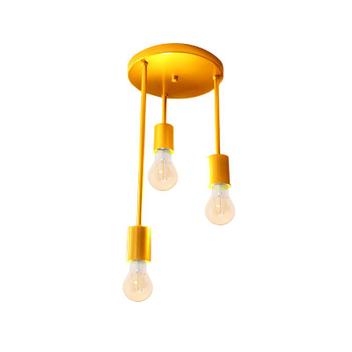 Luminária De Teto Plafon Think Solaire Dourada Fosca E27 - Hunter Trade ...