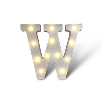 Luminária Decorativa Letras Led 3D 21cm Branca - Alia - Luminária de ...
