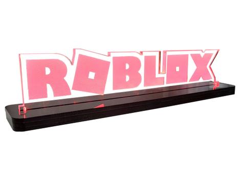 Luminária Gamer Geek Roblox - Acrílico - LED Vermelho - MK Displays ...