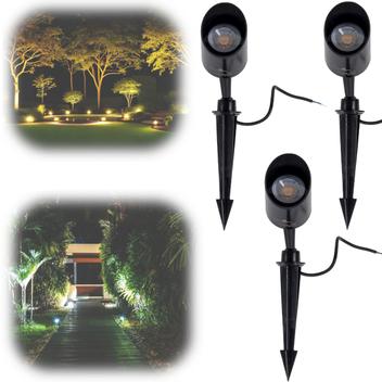Luminaria Jardim Refletor Led Jardim Luminaria Espeto Jardim Kit 3 ...