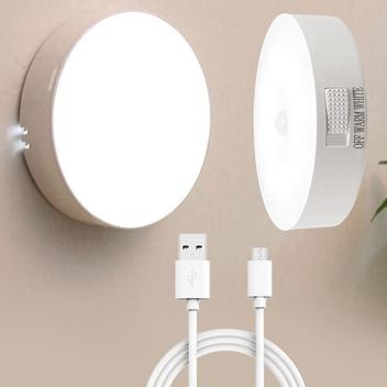 Luminária Lâmpada Led Sem fio Com Sensor Presença Movimento Spot Usb ...