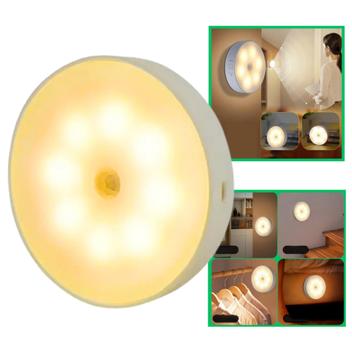 Luminária Lâmpada Led Sem fio Sensor Presença Automático Recarregável ...