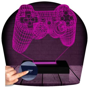 Luminária Led 3D Abajur Controle PlayStation Game Gamer Jogo - 3D ...