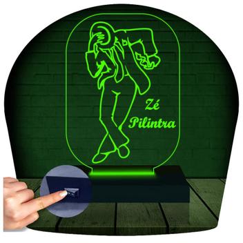 Luminária Led 3D Abajur Ze Pilintra Umbanda Candomble Presente Criativo ...