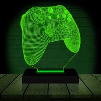 Luminária Led 3D Controle Xbox Abajur Presente Criativo Decoração - 3D ...