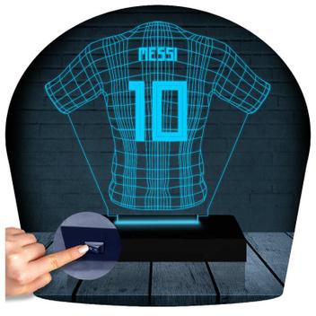 Luminária Led 3d Messi Argentina Abajur Presente Criativo Decoração ...