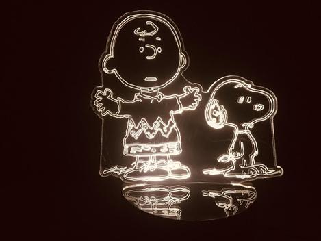 Luminária Led 3d Snoopy E Charlie Brown Peanuts - Geeknario - Luminária ...