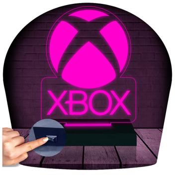 Luminária Led 3D XBOX Jogo Game Abajur - 3D Fantasy - Luminária ...