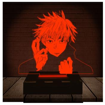 Luminária Led Abajur 3D Jujutsu Kaisen Yuji - RB Criações - Luminária ...