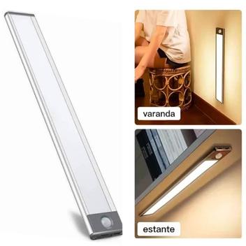 Luminária Led Barra De 30 cm Recarregável Sensor Armário Cozinha Usb ...