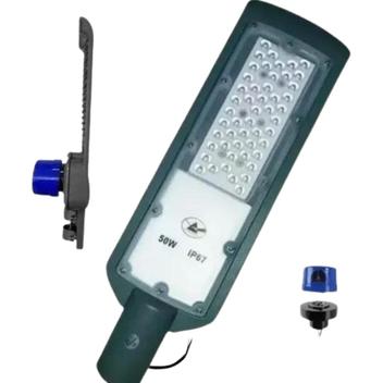 Luminária Led Para Poste 50w Com Rele Fotocelula Iluminação Publica ...