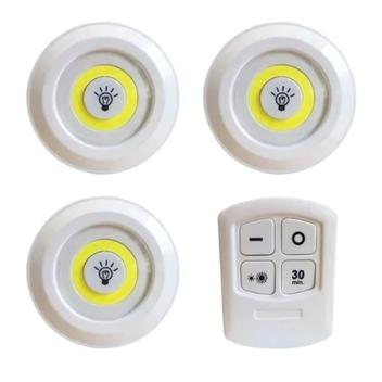 Luminaria LED Sem Fio Controle Remoto 3 Kit 3 Spots - Hxt - Luminária ...