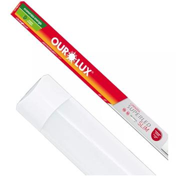Luminaria LED SLIM Sobrepor 18 watts Comprimento 60cm 6500K Branco Frio OUROLUX - Luminária de ...