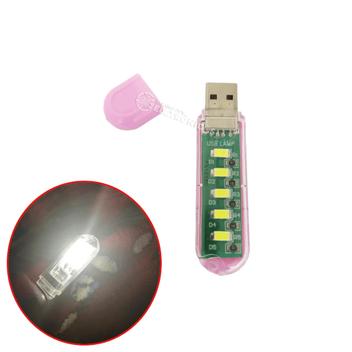 Luminária LED USB Com 5 LED Branco Frio Formato De Pen Drive para casa ...