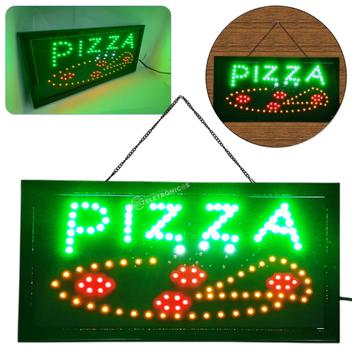 Luminária Neon LED "PIZZA" Efeito Fluorescente para Iluminar Seu ...