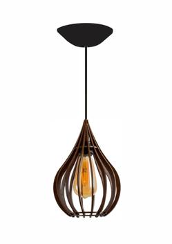 Luminária Pendente de Teto Chile Gota Madeira/MDF (18x25cm) - CRIALUX ...