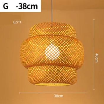 Luminaria Pendente Handmade Rattan Lustre De Bambu Redondo, Chapéu De Palha, Vintage ...