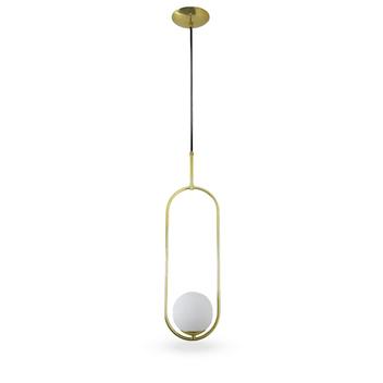 Luminária Pendente Pêndulo 778/1 Globo Vidro Leitoso SpotLine ...