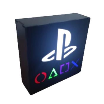 Luminária Play 16X16 Abajur De Mesa Led Gamer Geek Mdf - Viza Games 3D ...