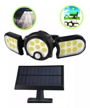 LUMINARIA REFLETOR LED DUPLUS COM SENSOR DE MOVIMENTO PAINEL SOLAR ...