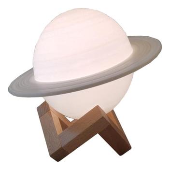 Luminária Saturno 3D Led Abajur Noturno Com Suporte Usb - Geral ...