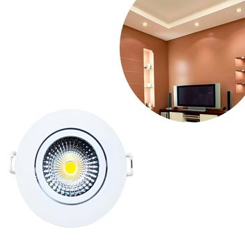 Luminária Spot Luz LED Redondo Branco Quente Iluminação 7W - Genérica ...