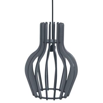 Luminária Teto tipo Pendente COPAN MDF - Completa - Cor: Preta ...