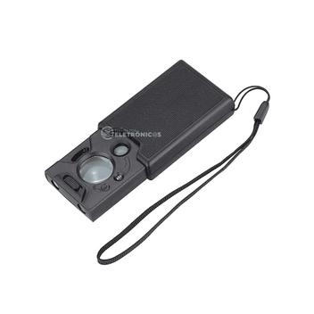 Lupa Ampliação 30x Conta Fios Ultravioleta Luz Led 9585 - Jiaxi - Lupa ...