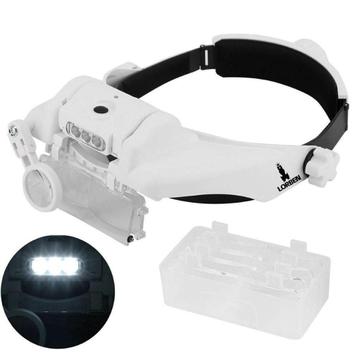 Lupa De Cabeça Óculos Profissional 3 Led 6 Lentes De Aumento - Lorben ...