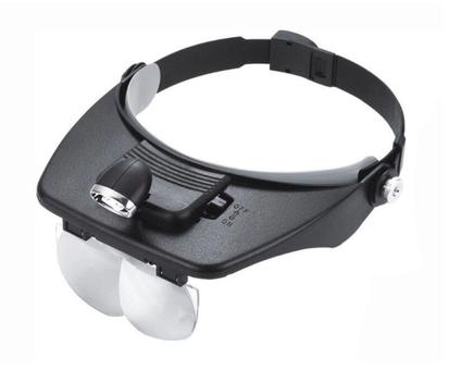 Lupa de Pala COM LUZ 02 Leds Lateral Preta MG-81001A - Copartiner ...