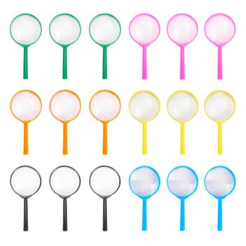 Lupa IRCHLYN Kids Plastic 5X Magnifier, pacote com 18 - Lupa de Mão ...