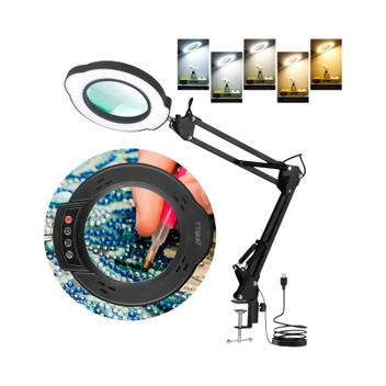 Lupa LED com 10x de Aumento e 5 Modos de Cor - Ideal para Solda e ...