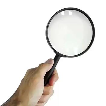 Lupa Lente De Aumento HD Vidro Óptico Resistente Maxmidia - Lupa de Mão ...