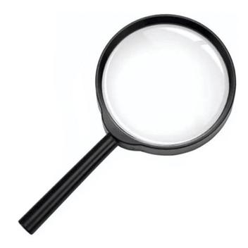 Lupa Lente De Vidro C/ Aumento 75mm De Diâmetro C/ Cabo 15cm - GENERIC ...