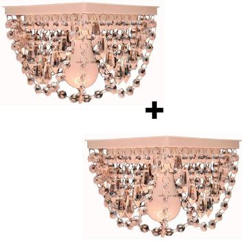 Lustre cristal acrílico Kit 2 lustres Design moderno - Lustres Sh ...