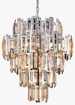 Lustre para hall de entrada cromado de cristal 15 lâmpadas cascata ...