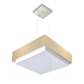 Lustre Para Sala de Jantar Vivare Md-4404 Cúpula em Tecido 50x50cm ...