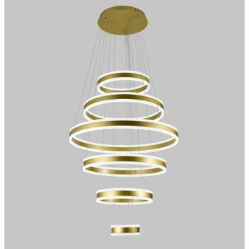 Lustre Pendente LED 245W Six Circles Bronze 3000K - Iluminarium ...