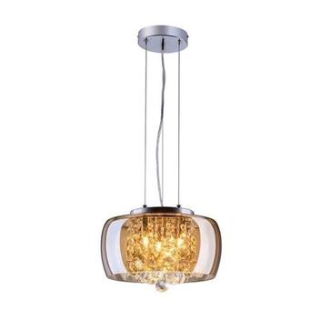 Lustre Pendente Luminária Cristal 28cm Sala Quarto Cozinha Âmbar - Bela ...