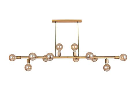 Lustre Pendente Luminária Dourado Gold Sputnik Moderno Retrô Vintage ...