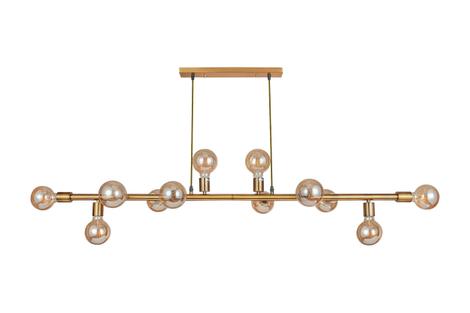 Lustre Pendente Luminária Dourado Gold Sputnik Moderno Retrô Vintage ...