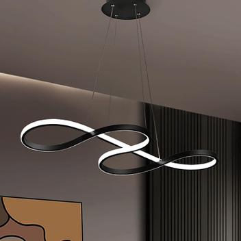 Lustre Pendente Luminária Led Smd 40w Design Moderno Sala e Sala de ...