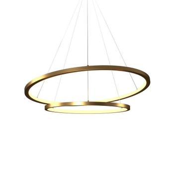 Lustre Pendente Orluce Tabat Dourado 60/40cm Led - Lustre - Magazine Luiza
