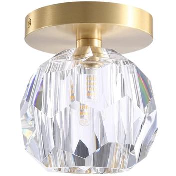 Lustre Plafon Teto 15cm Cristal Flowers Metal Dourado Gimpo KJGD-021 ...