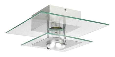 Lustre Sala De Teto Vidro Duplo Com Lâmpada Led Transparente - Lustres ...