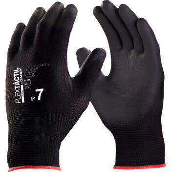 Luva Flextactil Nylon Poliuretano PU Preta DA12100 Danny CA 29014 ...