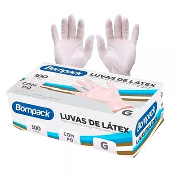Luva Látex com Pó Descartável Procedimento Tamanho P - 1000 unidades ...