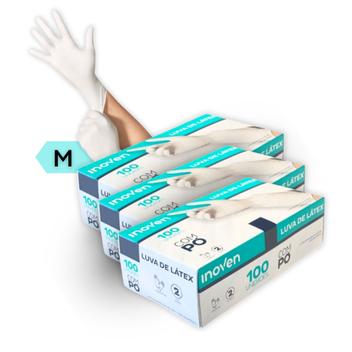 Luva Latex Descartavel c/ po - INOVEN - 300 unidades - Luvas ...