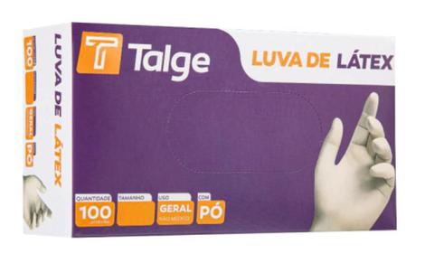 Luva latex talge tamanho g com po com 100 - Luvas Descartáveis ...