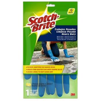 Luva Limpeza Pesada SCOTCH Brite TAM G AZUL 3M - Luva Esponja ...